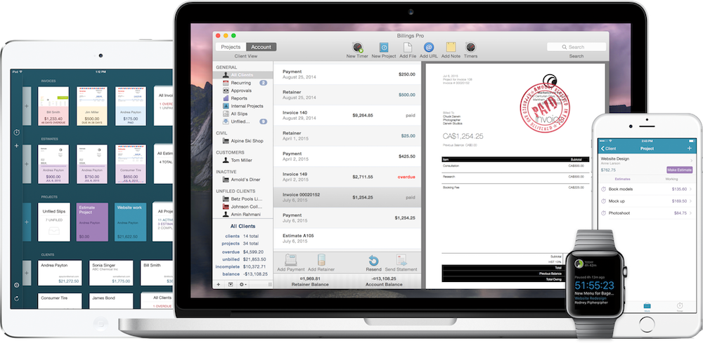 Billings Pro: Simple time-tracking and invoicing for the Mac, iPad ...